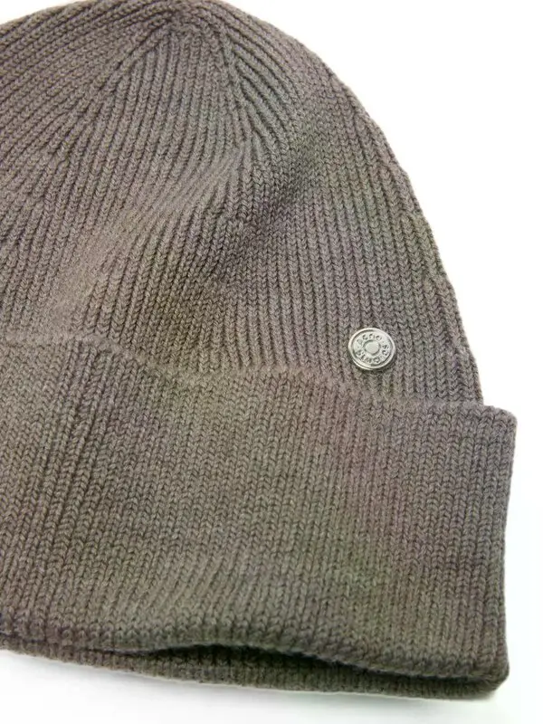 Acne Studios Wool Beanie With Rivet - Grey