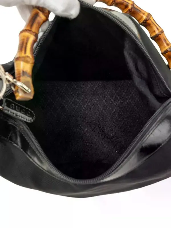 Gucci 2000-2015 Nylon Bamboo Shoulder Bag
