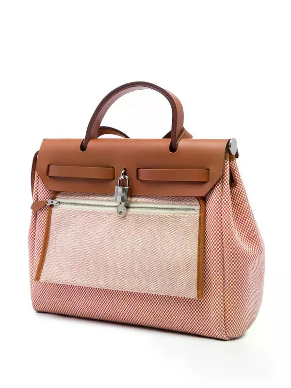 Hermès 2019 Toile Criss Viking Vache Hunter Herbag Zip 31 Satchel - Orange