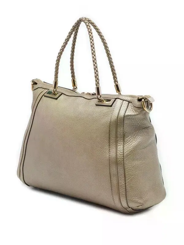 Gucci 2016-2026 Metallic Calfskin Bella Convertible Tote Satchel
