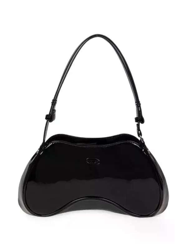 DIESEL® Play Patent-leather Shoulder Bag - Black
