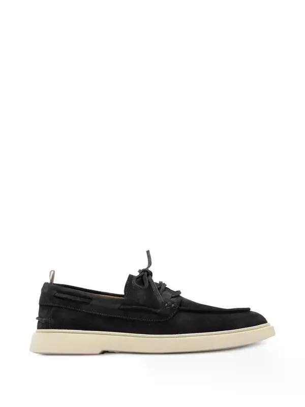 Officine Creative Bones 013 Suede Boat Shoes