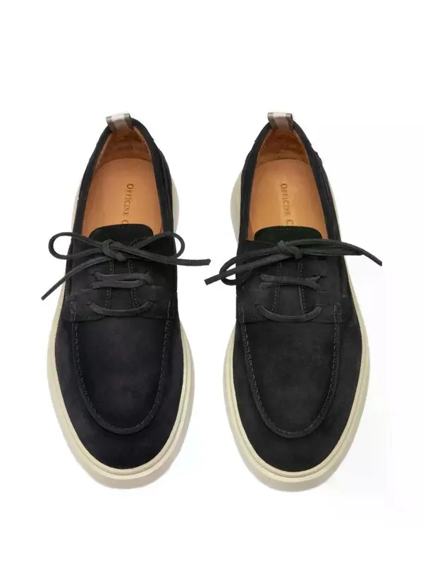 Officine Creative Bones 013 Suede Boat Shoes