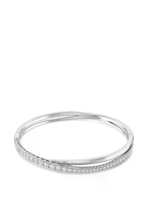 SWAROVSKI Hyperbola Crossover Crystal-embellished Bangle - Silver