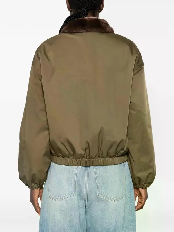 ELEH Faux-fur Collar Bomber Jacket
