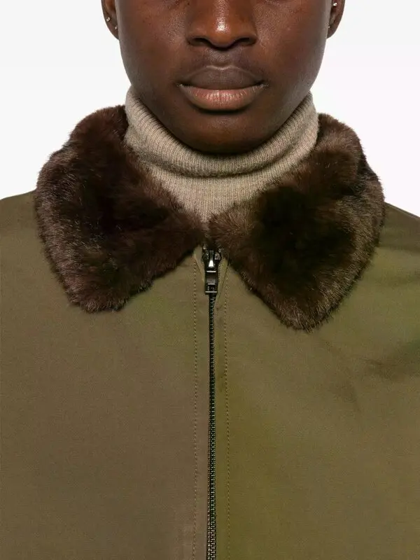 ELEH Faux-fur Collar Bomber Jacket
