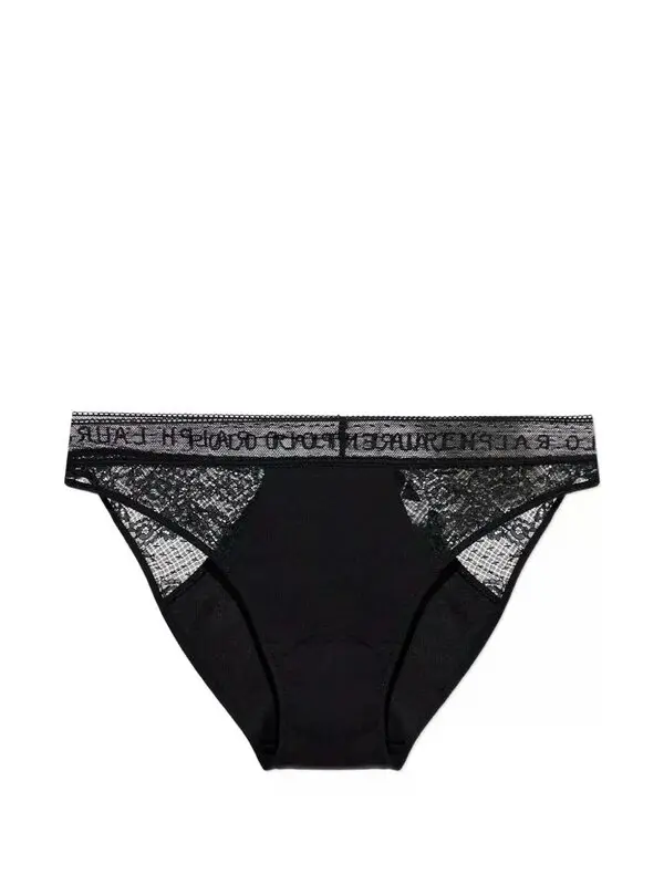 Polo Ralph Lauren Logo-waistband Lace-panel Briefs
