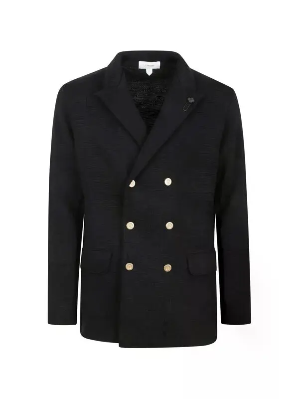 LARDINI Double-breasted Knitted Jacket