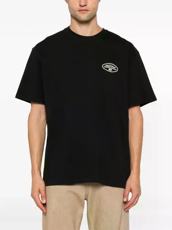 LES DEUX Worldwide Logo-print Cotton T-shirt
