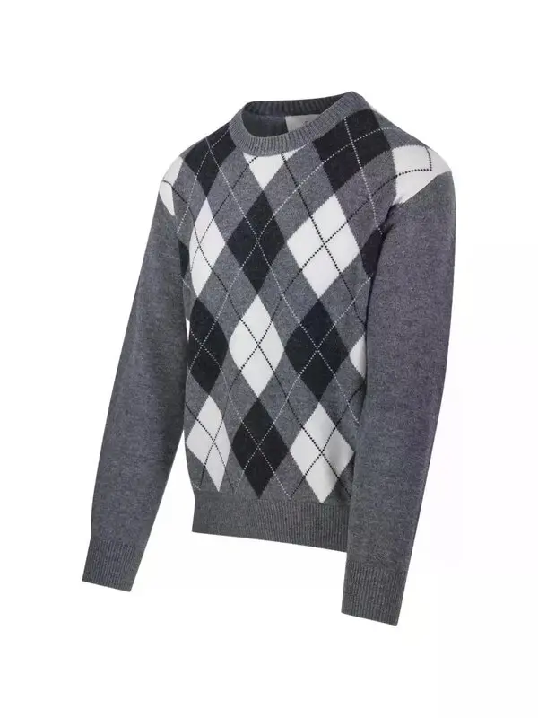 DUNST Argyle-pattern Sweater