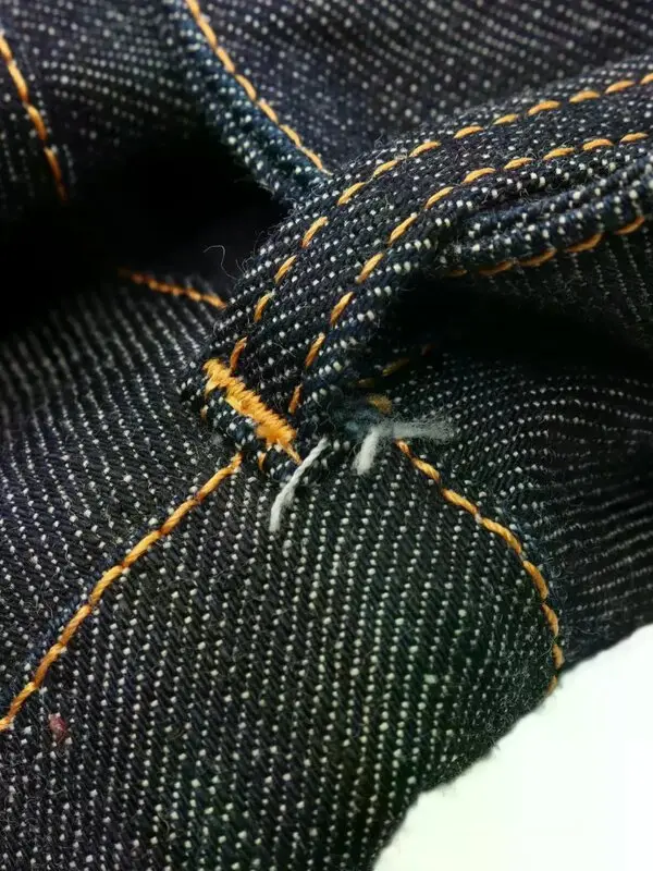 LOUIS VUITTON 2000s V-stitch Denim Mini Dress