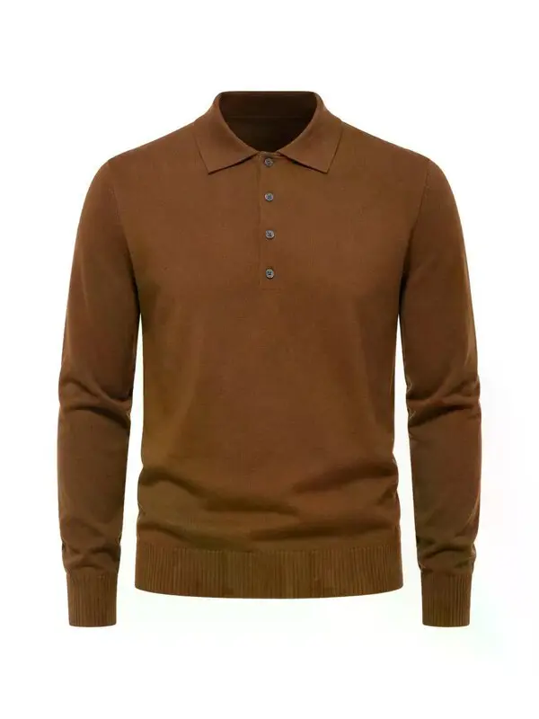 Alpha Studio Long-sleeve Polo Shirt