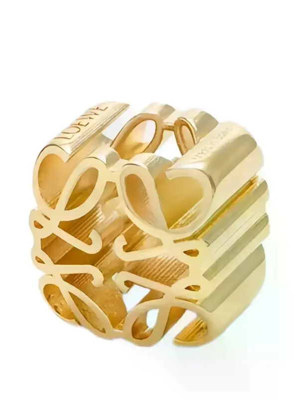 Loewe Anagram Bombé Engraved Dice - Gold