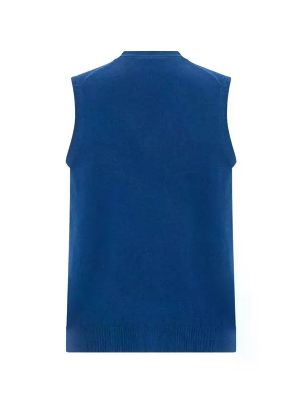 Fedeli Cashmere V-neck Sleeveless Cardigan