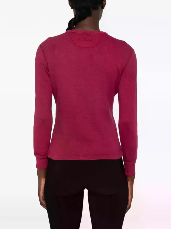 Chloé Button-placket Long-sleeve Top