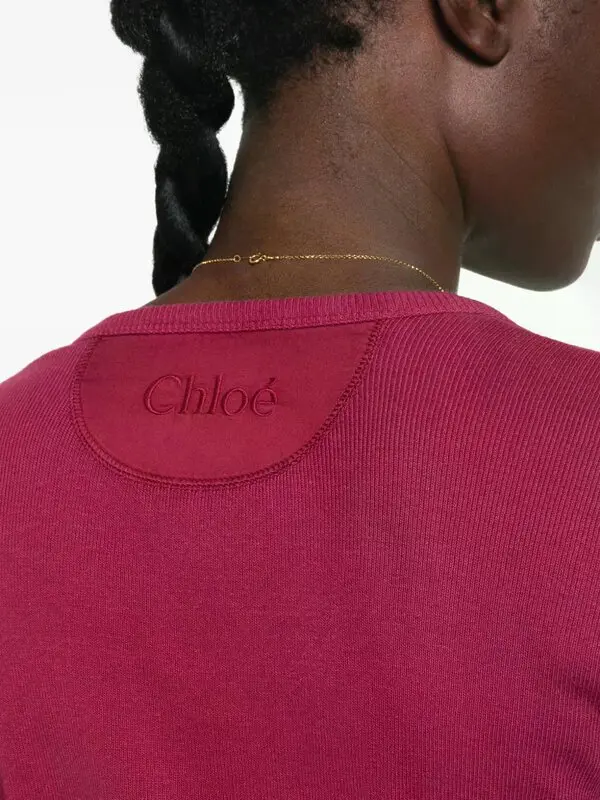 Chloé Button-placket Long-sleeve Top