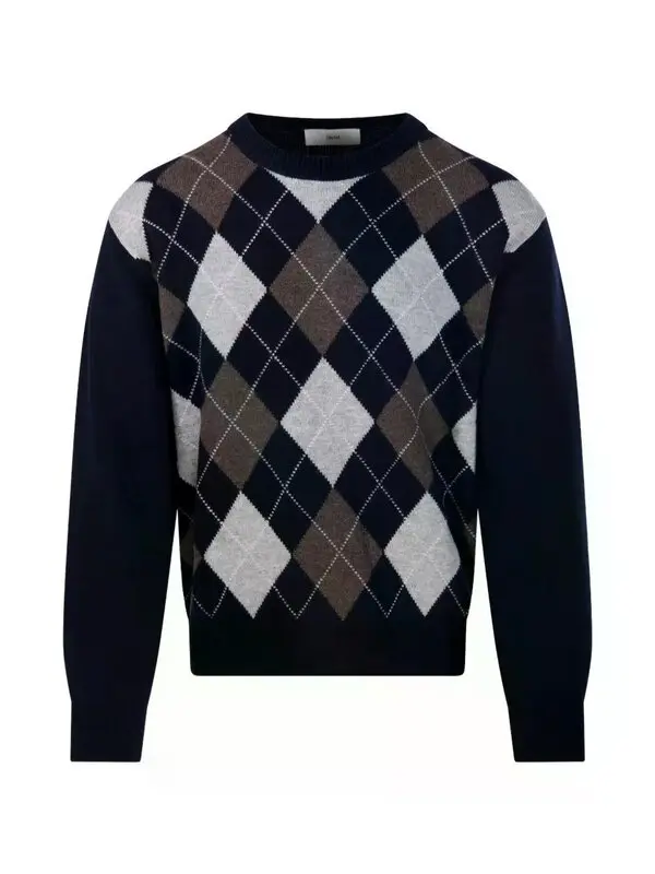 DUNST Argyle-knit Sweater