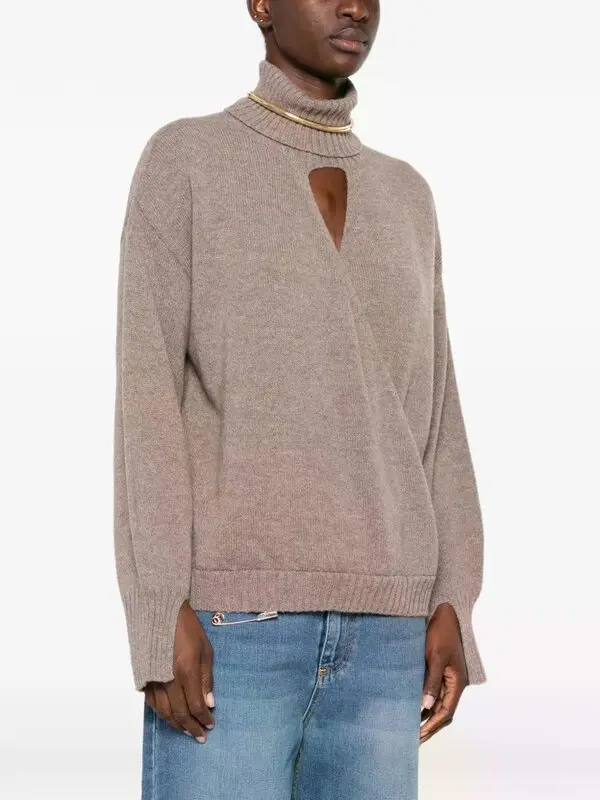 SIMONA CORSELLINI Cut-out Wrap-style Sweater