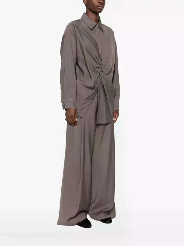 ELEH Knot-detail Long-sleeve Shirt