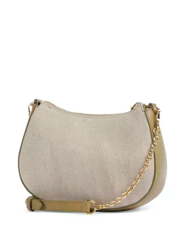 COCCINELLE Leather-trim Canvas Shoulder Bag