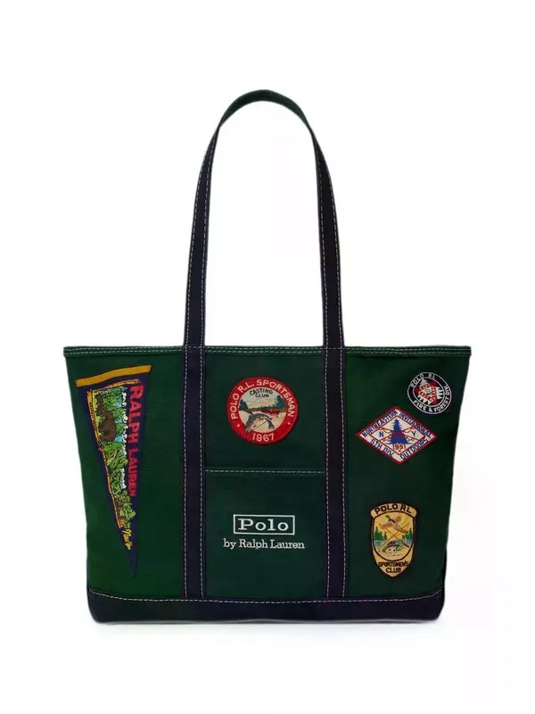 Polo Ralph Lauren Patch-embellished Canvas Tote Bag