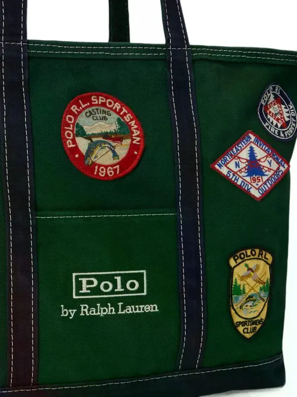 Polo Ralph Lauren Patch-embellished Canvas Tote Bag