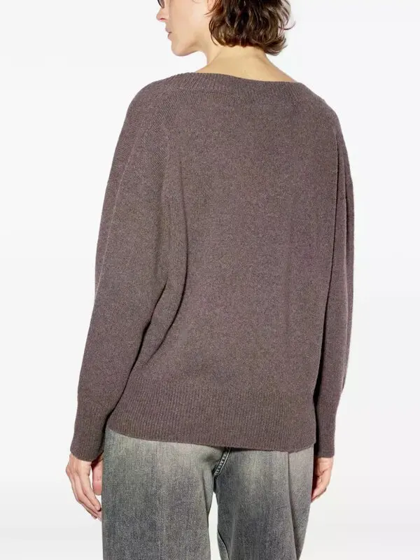 Liviana Conti Esther Ribbed-trim Fine-knit Sweater - Brown
