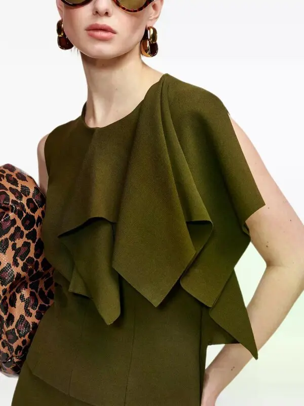 Essentiel Antwerp Know Ruffled Asymmetric-neckline Top