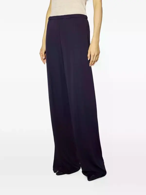 Liviana Conti Elasticated-waist Wide-leg Trousers - Purple