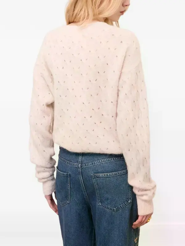 OTTOD'AME Pointelle-knit Long-sleeve Knit