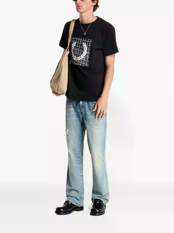 Fred Perry Laurel Wreath Graphic-print T-shirt - Black