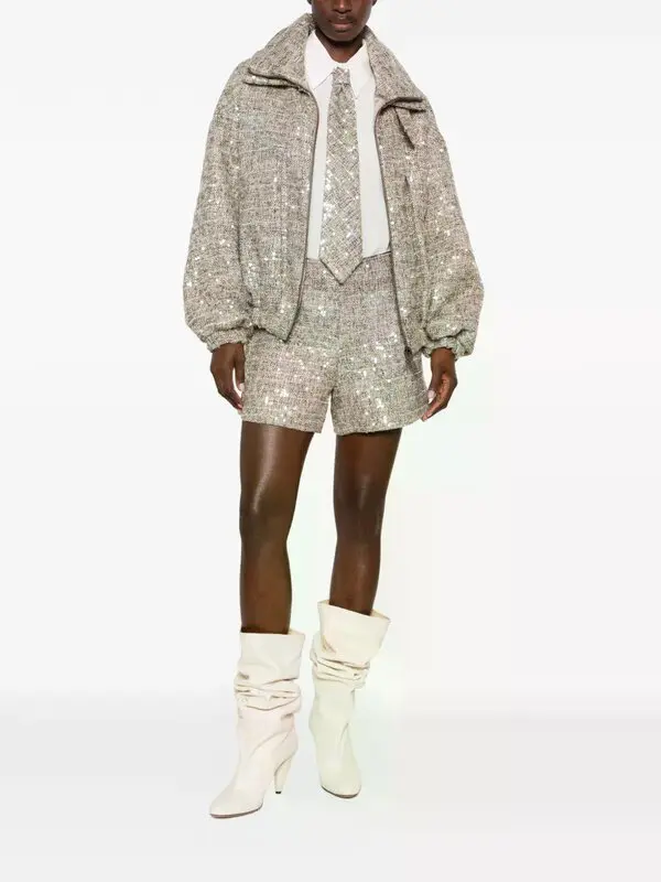 SIMONA CORSELLINI Sequin-embellished Shorts