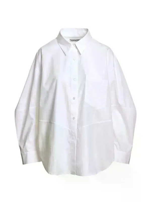 Essentiel Antwerp Kreative Brooch-detail Oversized Shirt - White
