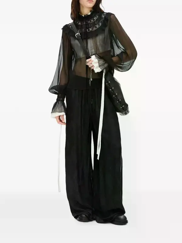 ANN DEMEULEMEESTER Nevi Paisley Satin Trousers