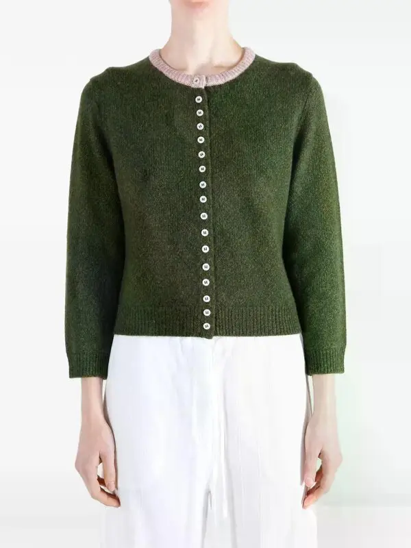 NIKKI CHASIN Clio Contrast-trim Cashmere Cardigan
