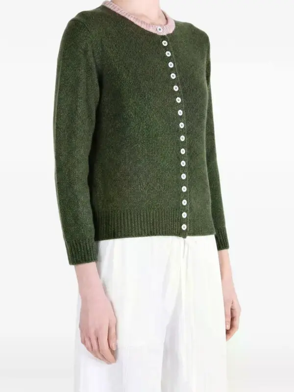 NIKKI CHASIN Clio Contrast-trim Cashmere Cardigan