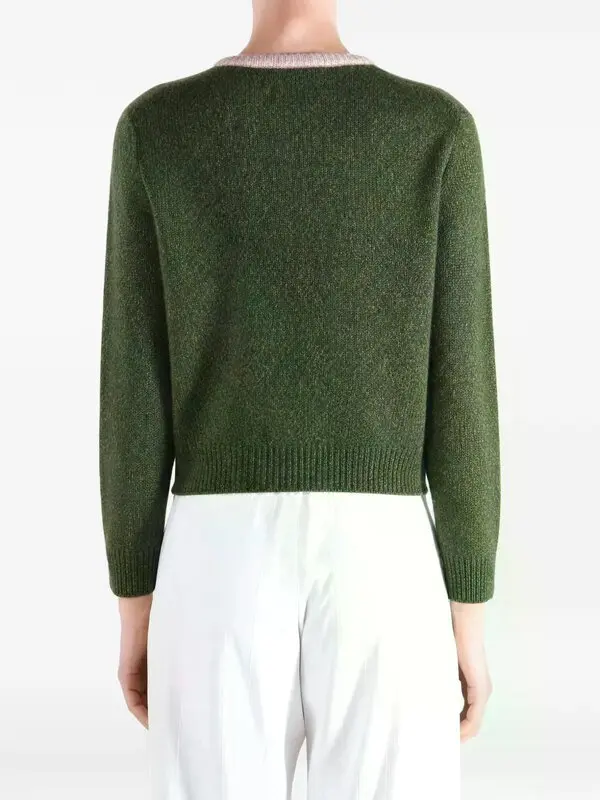 NIKKI CHASIN Clio Contrast-trim Cashmere Cardigan