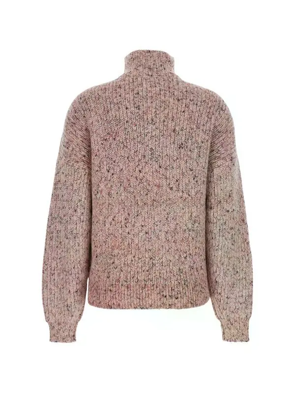 MARANT ETOILE Anita Half-zip Chunky-knit Sweater - Pink