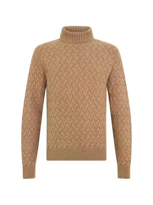 Fedeli Cable-knit Roll-neck Sweater