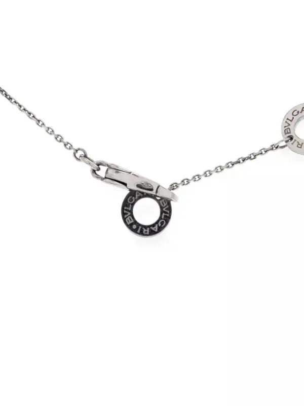 BVLGARI Incontro D'amore Slide Pendant 18k White Gold With Diamonds Necklace - Silver