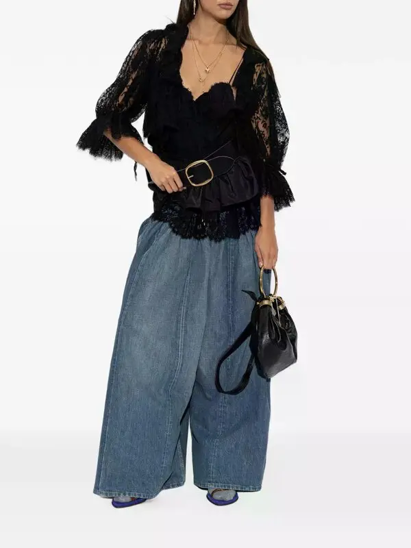 Chloé Lace-detail Blouse - Black