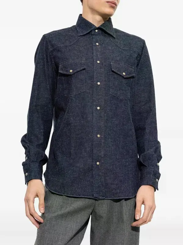 Eleventy Western Denim Shirt