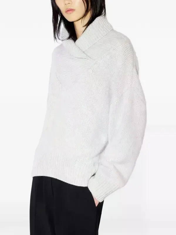 Liviana Conti Francine Roll-neck Ribbed-trim Sweater - Grey