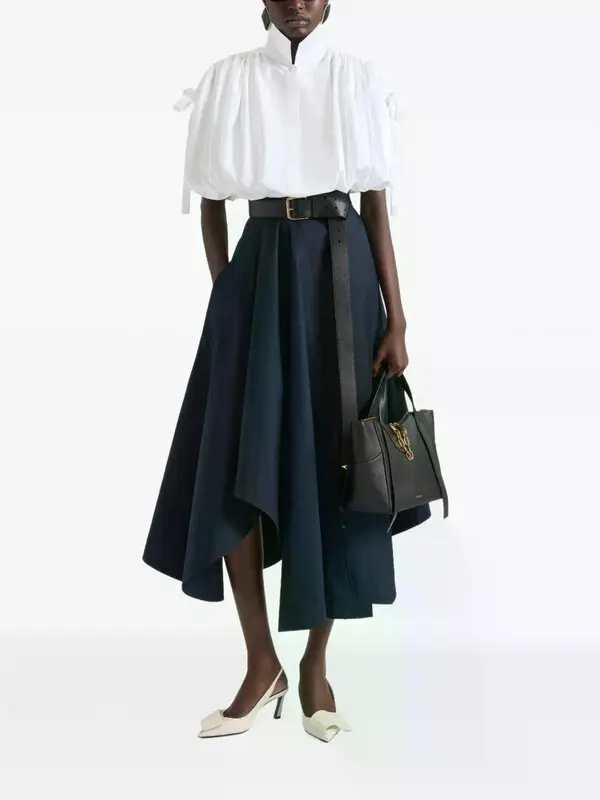 Givenchy Cropped Shirt In Poplin With Ruched Details
