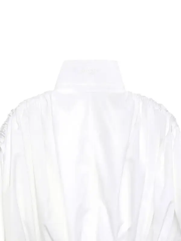 Givenchy Cropped Shirt In Poplin With Ruched Details