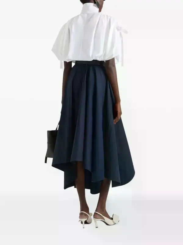Givenchy Cropped Shirt In Poplin With Ruched Details