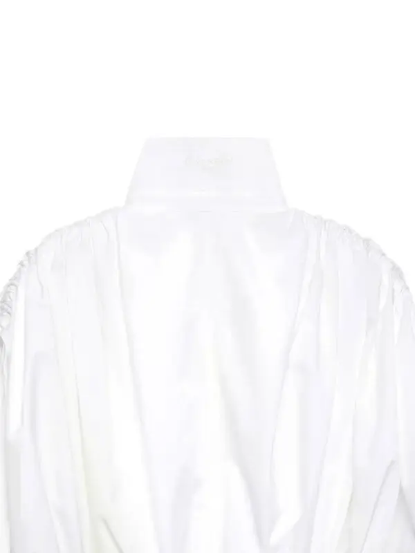 Givenchy Cropped Shirt In Poplin With Ruched Details