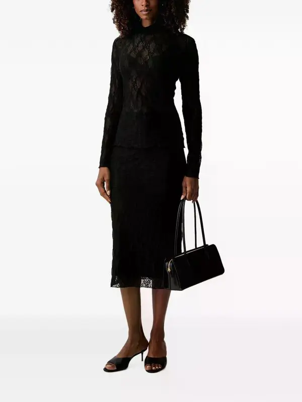 TWINSET Lace-overlay Midi Skirt