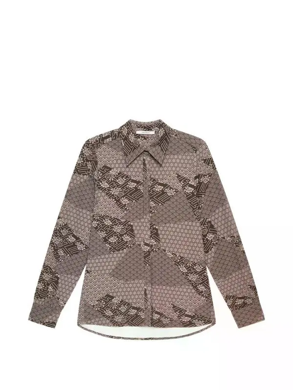 Malìparmi Mosaic Kimono Geometric-print Shirt