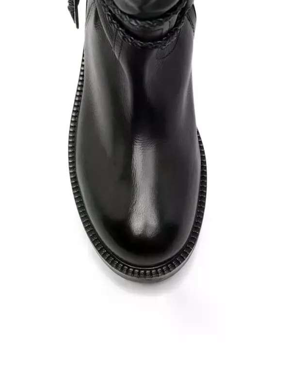 ZOLFO Braided-strap Leather Boots